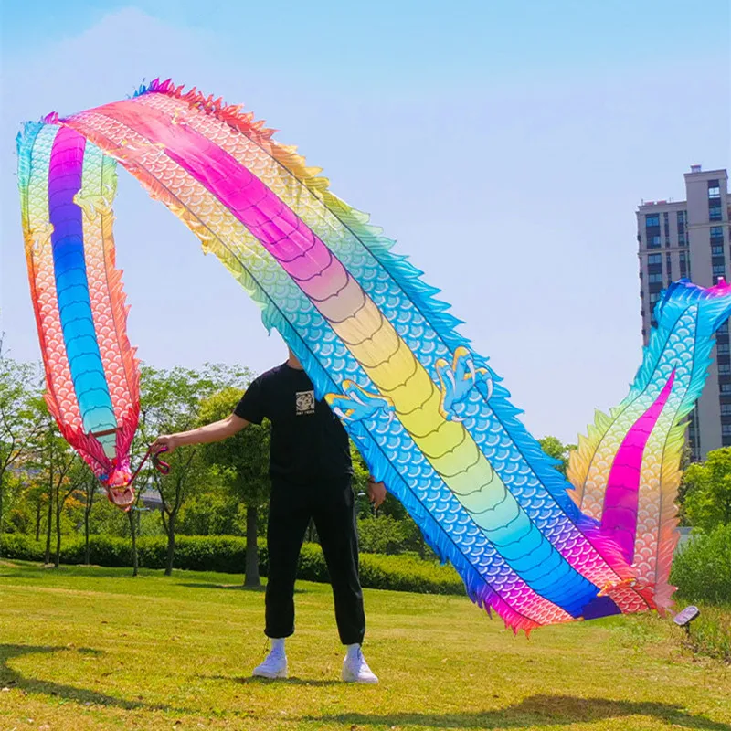 8-10-12m-Rainbow-Chinese-Dragon-Ribbon-Dance-Products-For-Adults ...