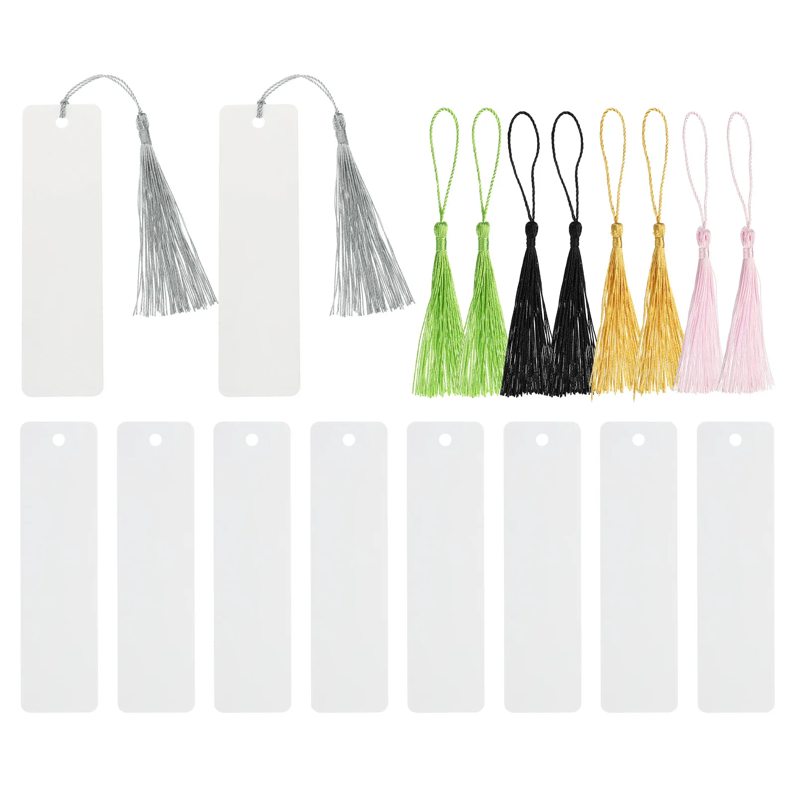 10-100Pcs-Blank-Sublimation-Metal-Bookmark-Rectangle-Book-Marks-Page ...