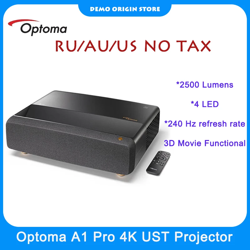 Optoma-A1-Pro-4K-4LED-Projector-2500-Lumens-Ultra-Short-Throw-Support ...