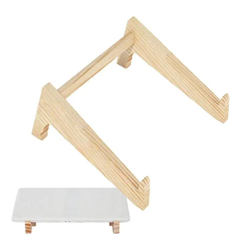 Wooden-Laptop-Stand-For-Desk-Portable-Computer-Stand-For-Desktop-Laptop ...