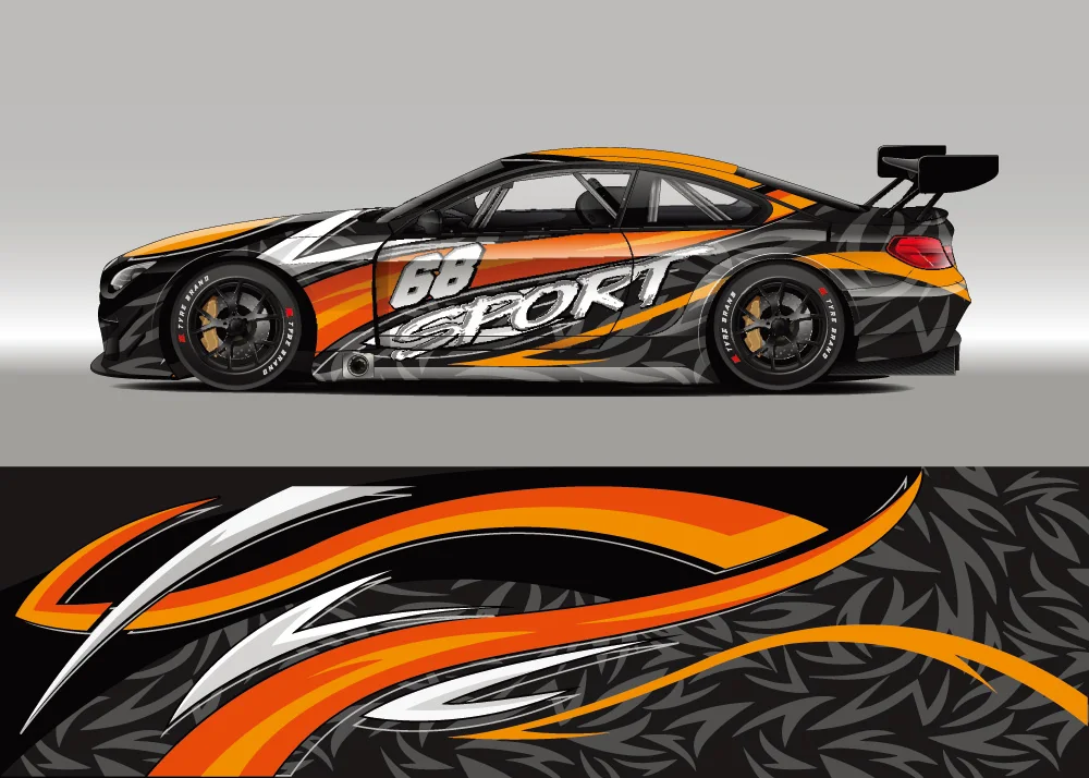 Cool-Racing-Car-Full-Wrap-Sticker-Decorative-Car-Decal-Full-Body-Racing ...