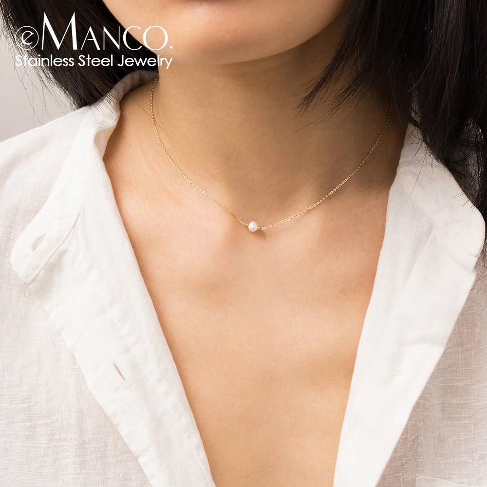 E-manco-collar-de-doble-capa-para-mujer-collar-delicado-de-acero ...