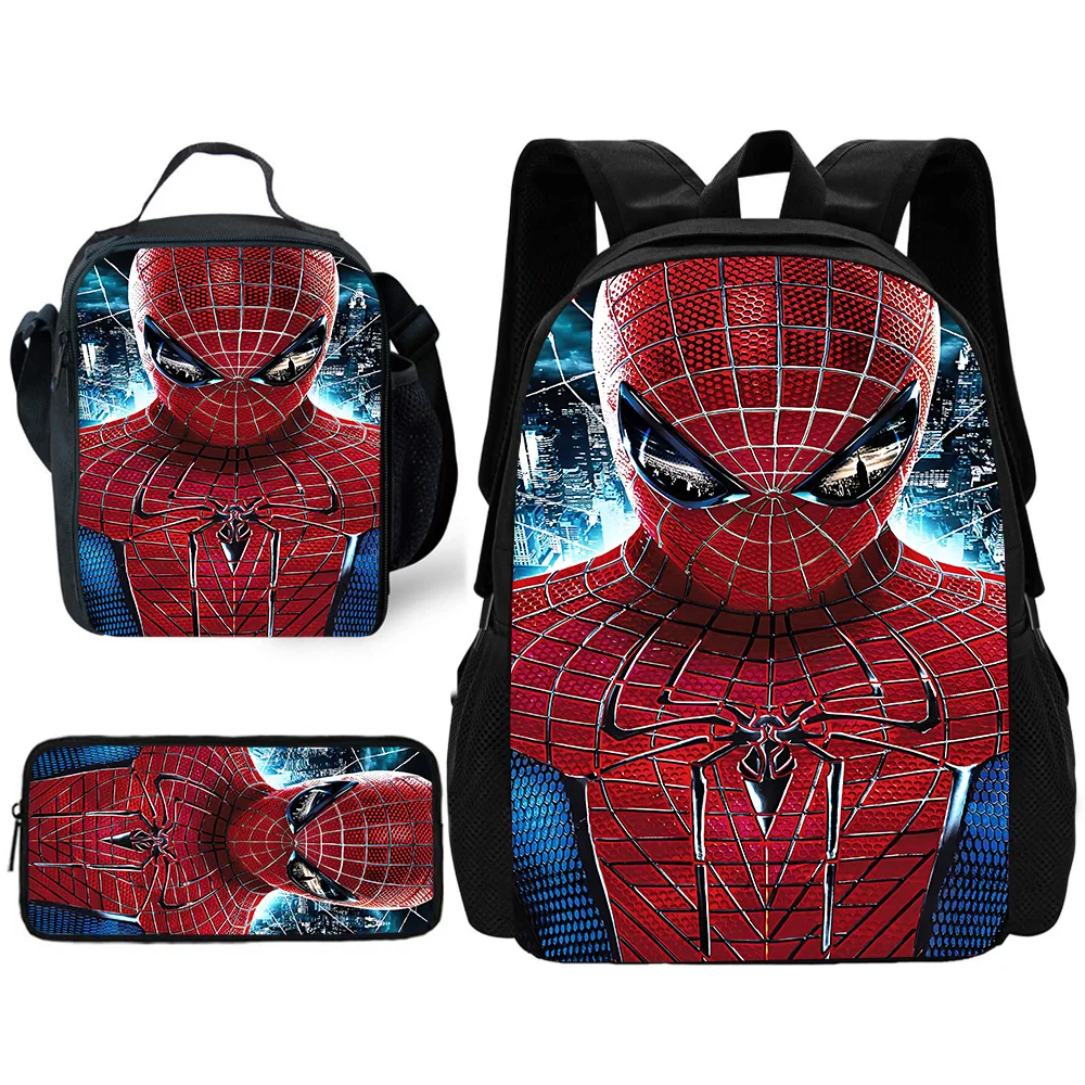 Spiders-Man-Marvels-Child-School-Backpack-with-Lunch-Bags-Pencil-Bags ...