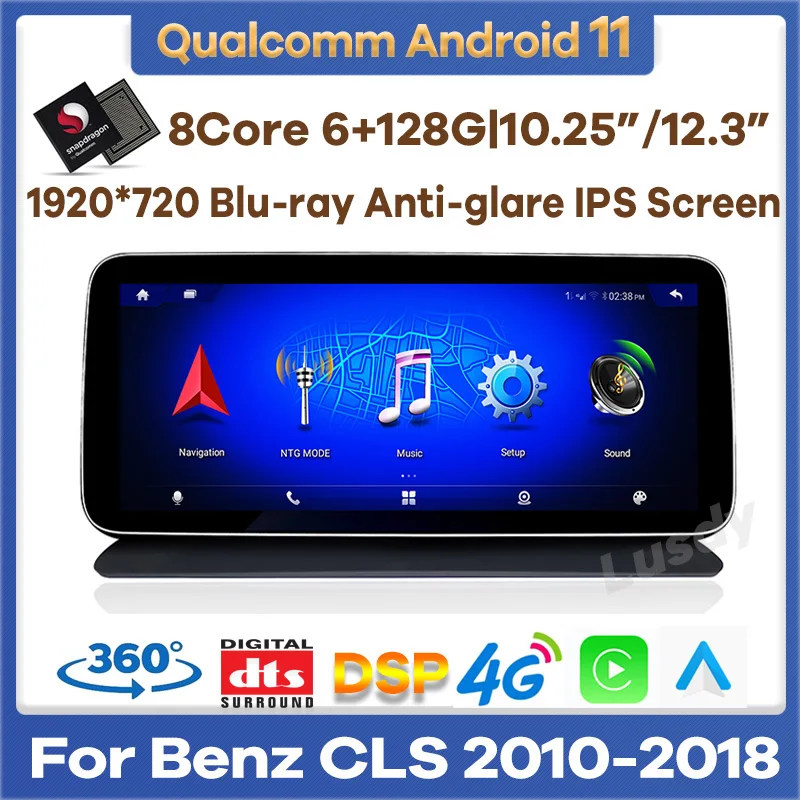12.3" Qualcomm 6+128g Android 11 Car Video Player For Mercedes Benz Cls ...