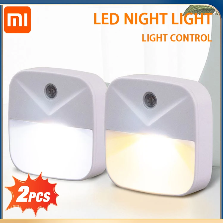 Xiaomi LED Night Light Wireless Light Control Sensor EU Plug Dusk-to ...