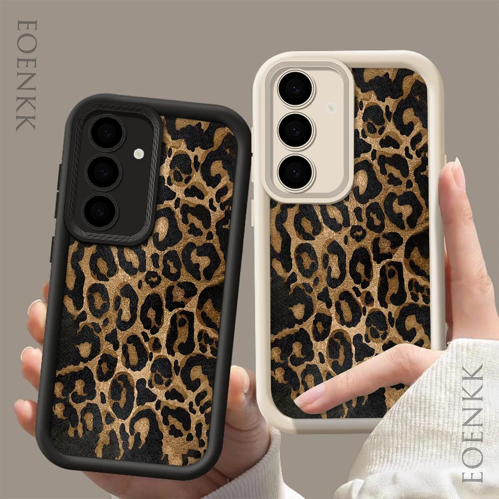 Leopard Print Anti-Fall Soft Phone Case for S24 Ultra 5G (Red DQMYTYB55)