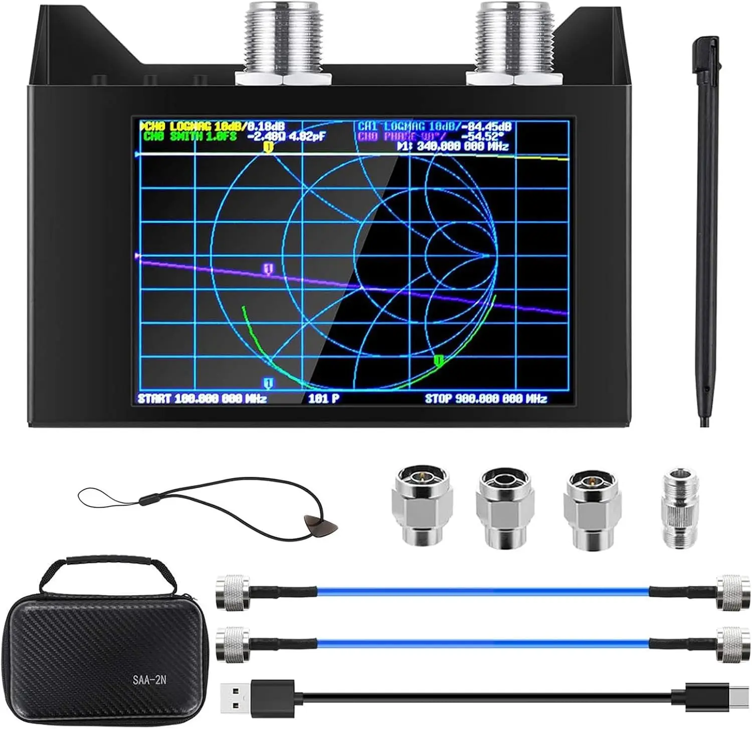 SAA-2N NanoVNA V2 Vector Network Analyzer Kit Network Analyzers 4.0 ...