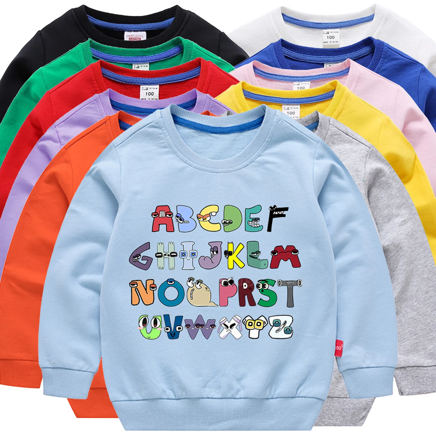 Alphabet-Lore-Clothing-for-Children-Letter-Print-Sweatshirt-Cute-Anime ...