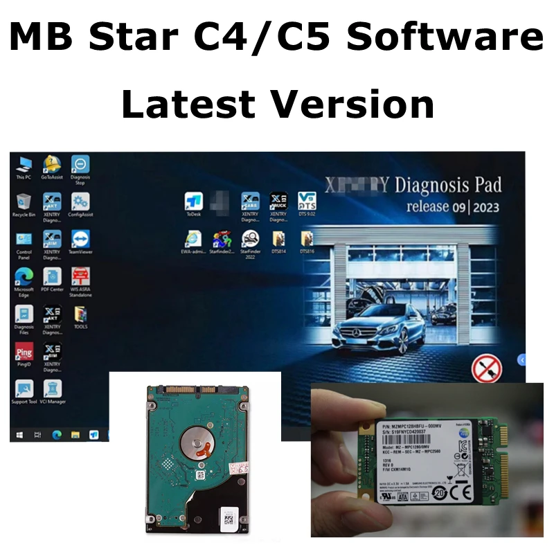 2023.09 New MB Star C4 SD Connect C5 SSD Diagnostic Software multi ...