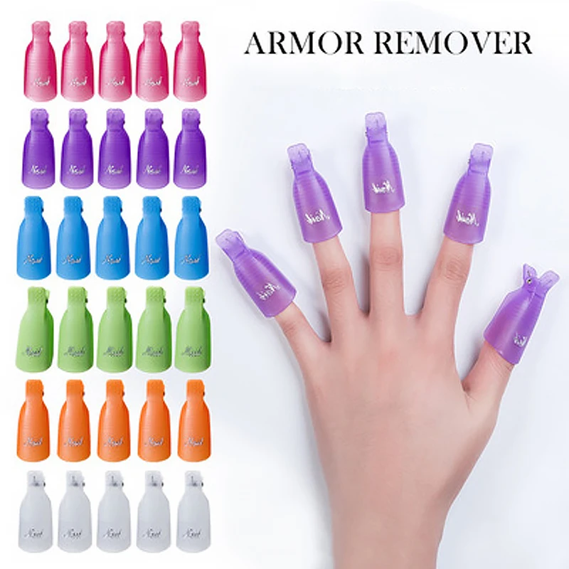 10PCS-Gel-Remover-Wraps-Plastic-Nail-Polish-Remover-Clip-Nail-Art-Soak ...