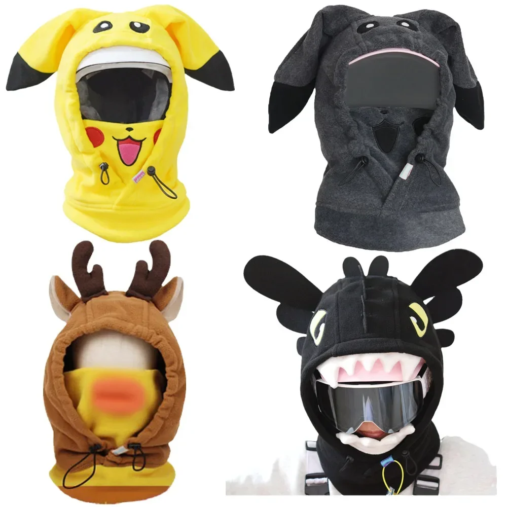 Casco-de-esqu-de-Pok-mon-Pikachu-protector-facial-de-dibujos-animados ...