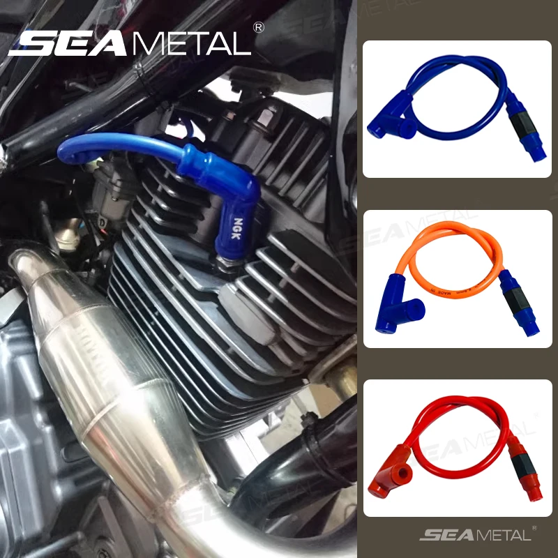 SEAMETAL Universal Motorcycle Ignition Coil Spark Plug Low-Resistance ...