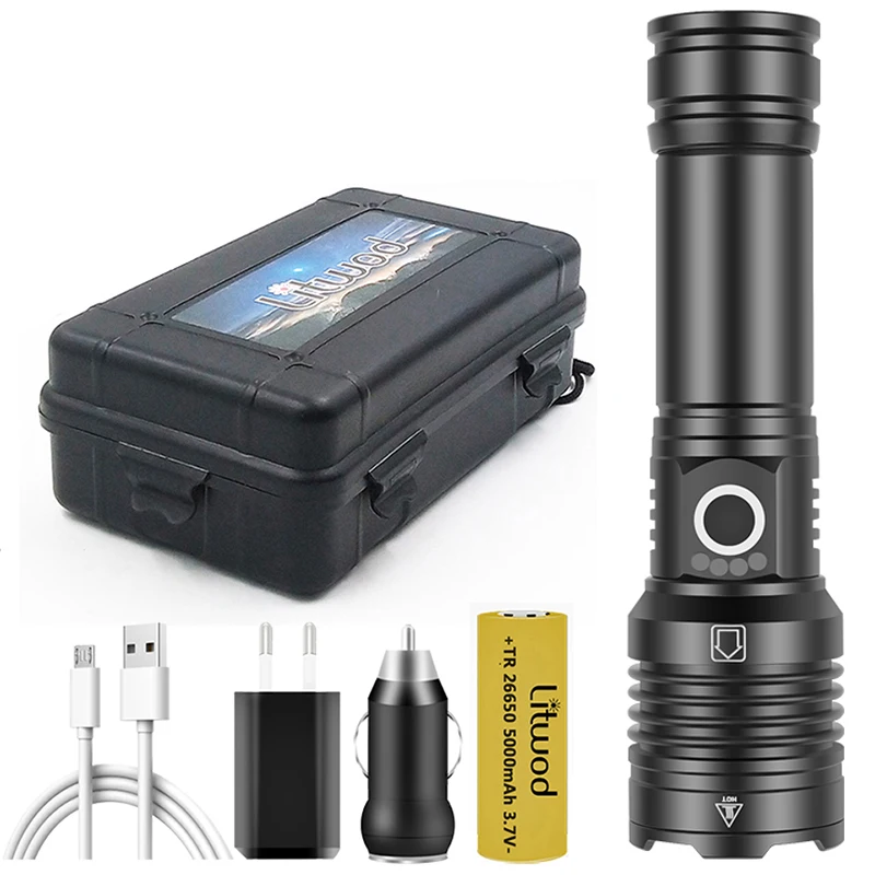 XHP160-16-core-Super-Bright-1000-000LM-Led-Flashlight-Zoomable-Usb ...