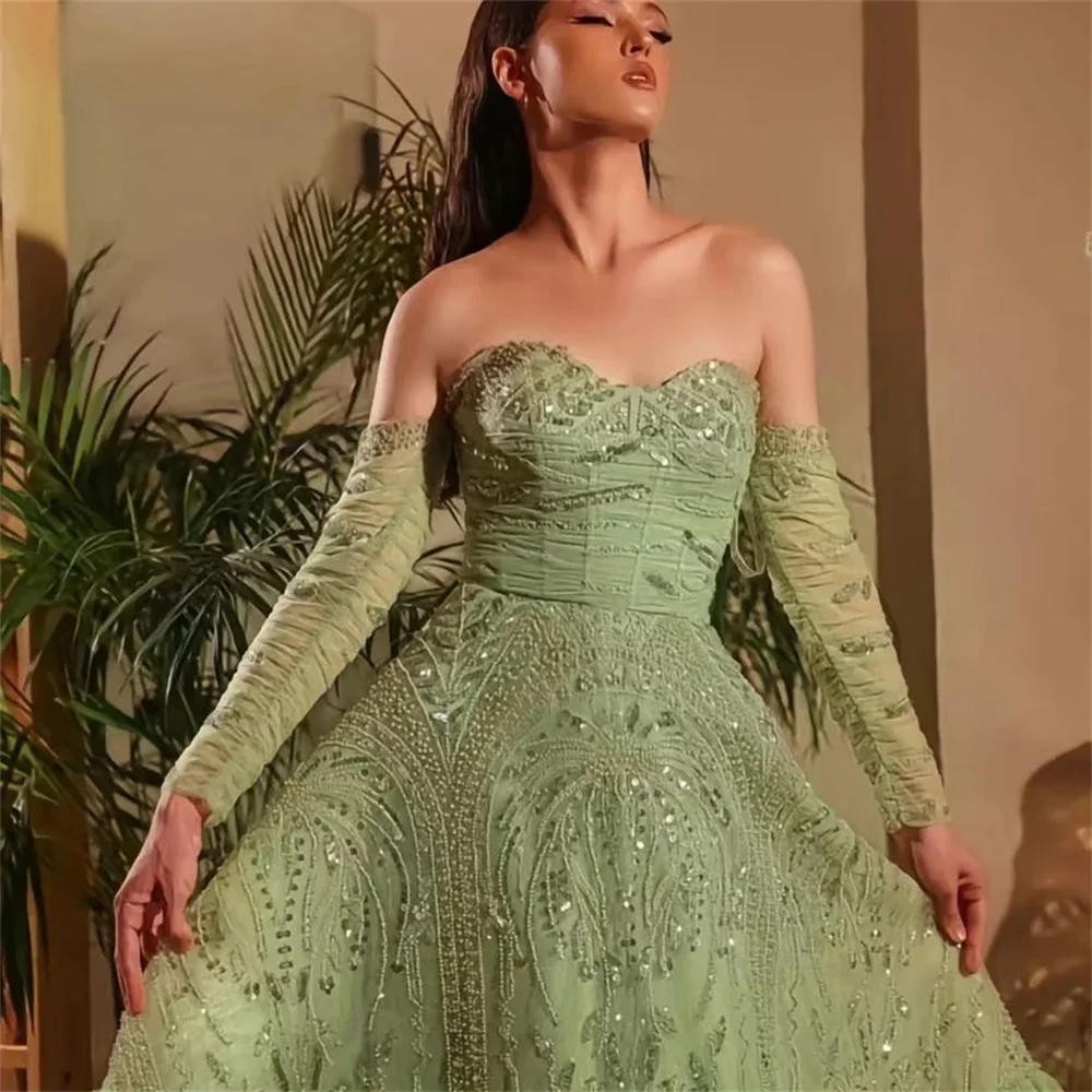 vestidos de fiesta 2024 Exquisite Prom Dress Sweetheart A-line Floor ...