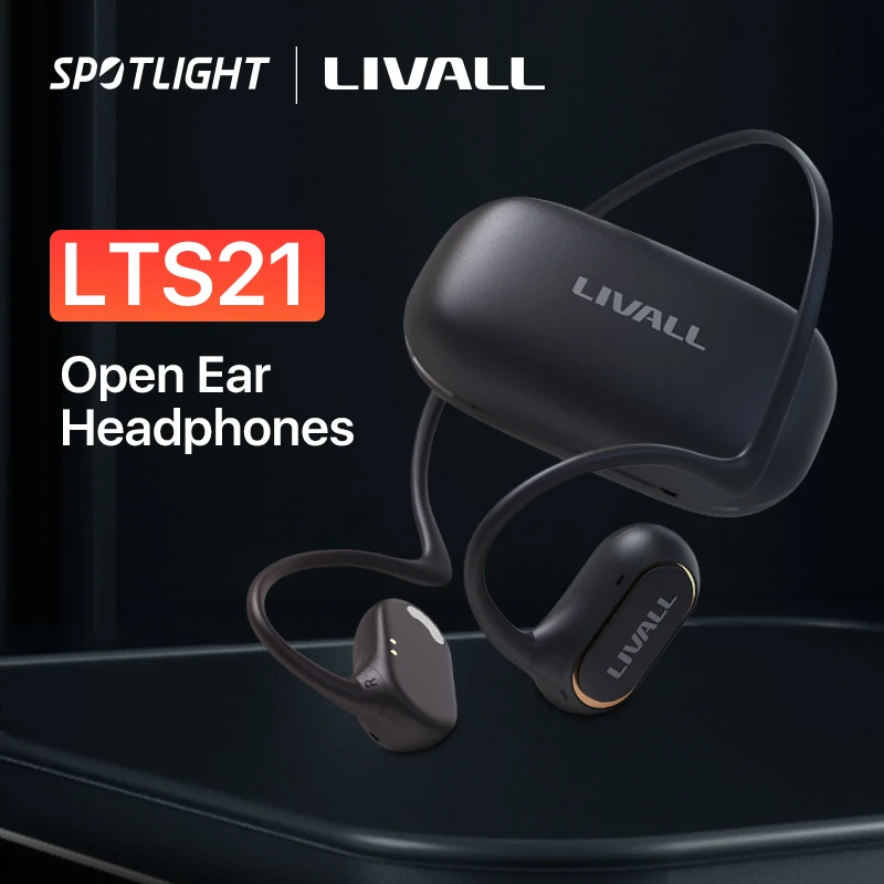 LIVALL Open Ear LTS21 Bluetooth Earbuds Headphones Safer Attachable to ...