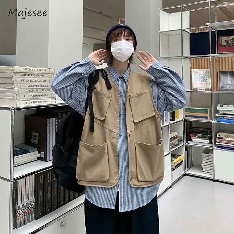 Men-Vests-Japanese-Safari-Style-Stylish-Chic-Baggy-Outer-Techwear-Retro ...