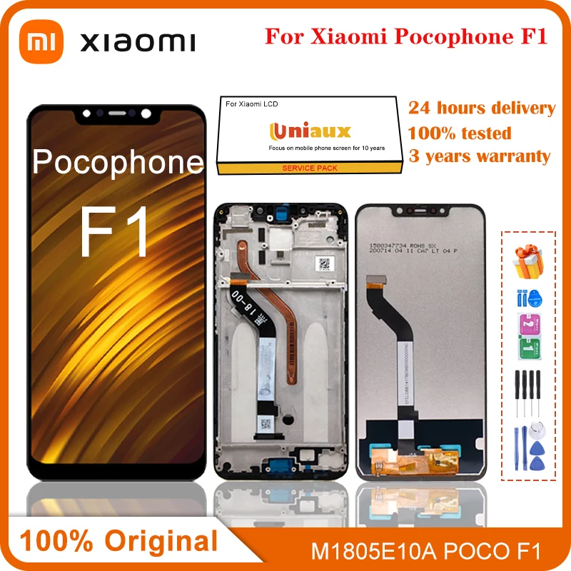 6.18" Original Poco F1 Lcd For Xiaomi Pocophone F1 Lcd Display Touch Screen Digitizer Assembly ...