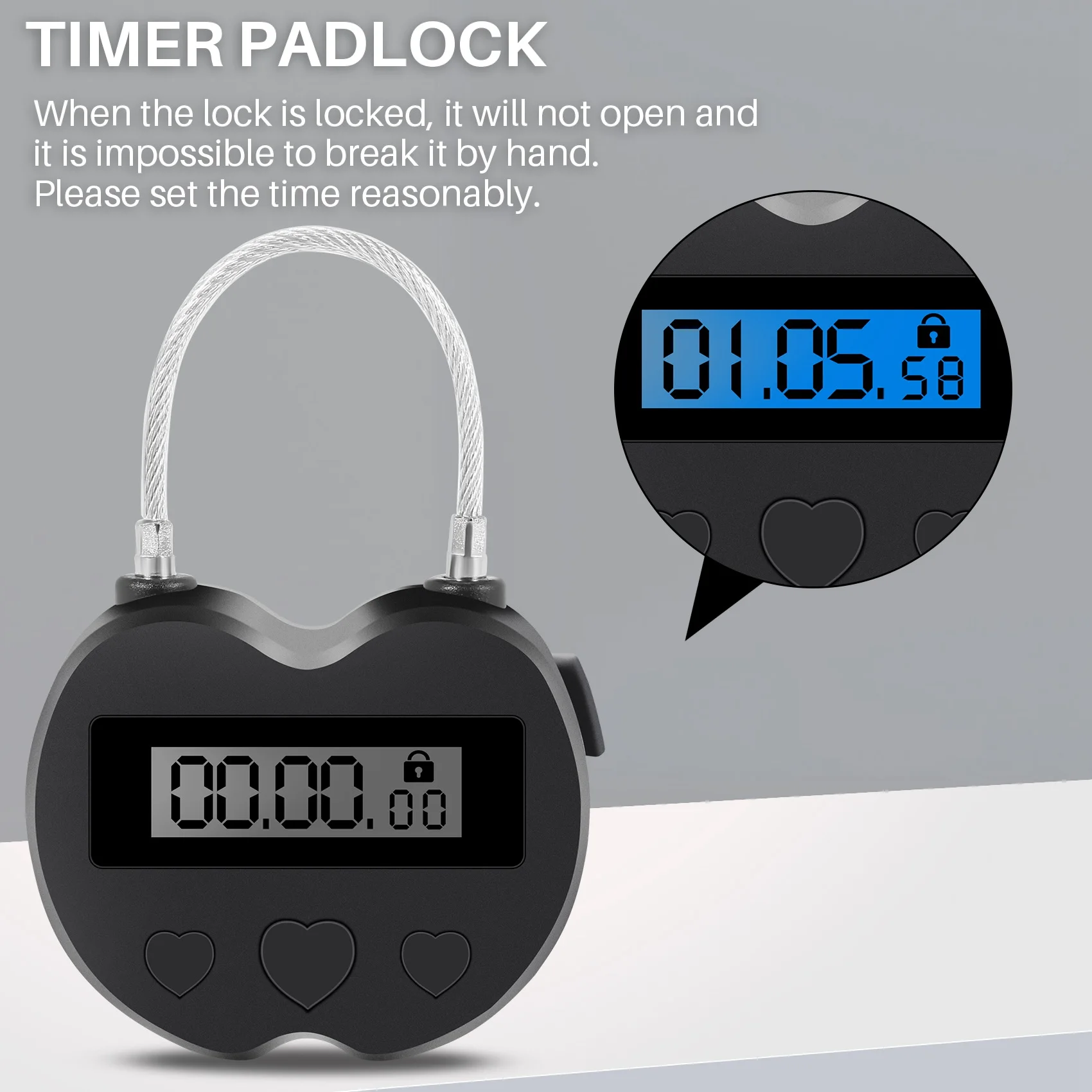 Display-LCD-Smart-Time-Lock-Multifun-es-Viagem-Temporizador-Eletr-nico ...