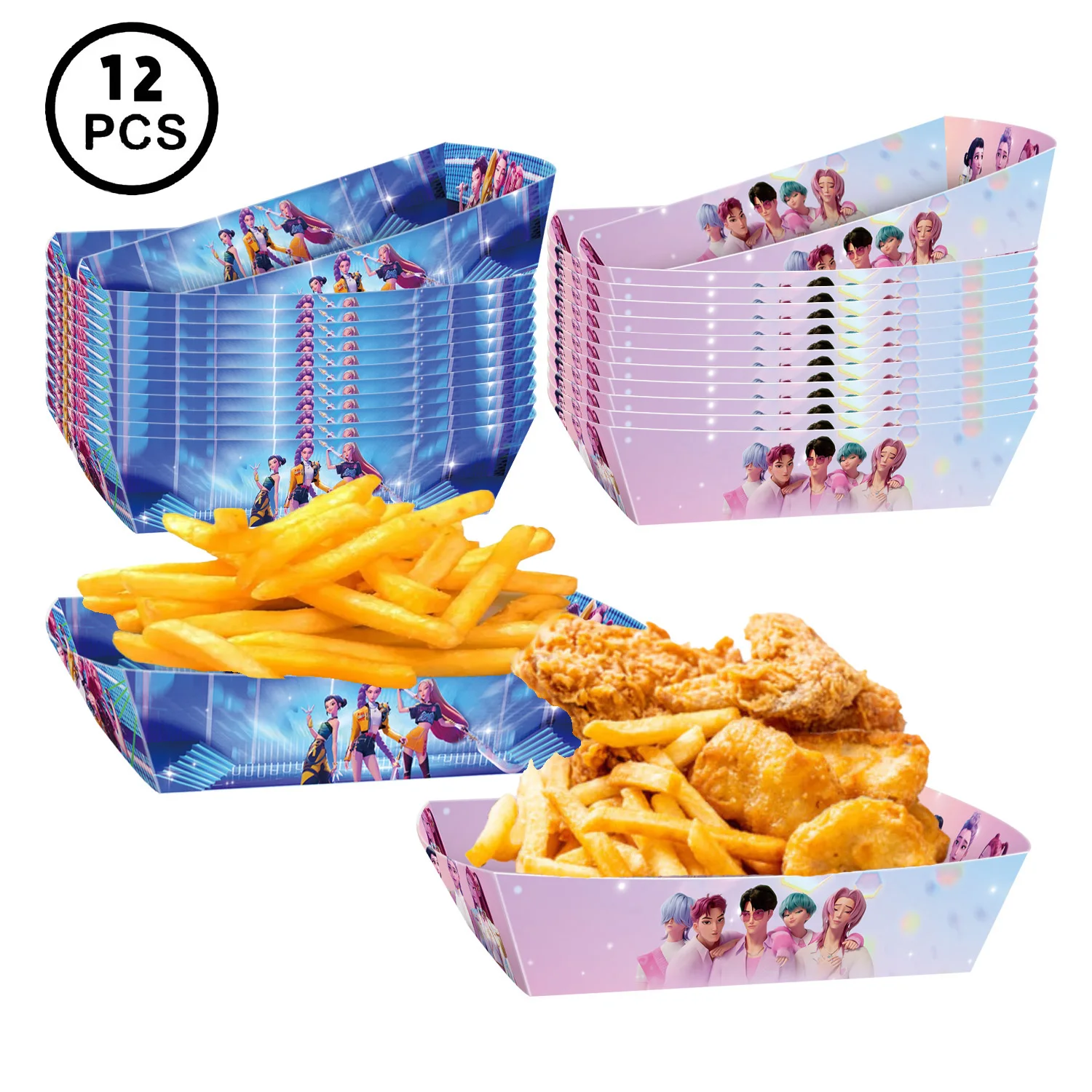 Kpop Demon Hunter Paper Food Serving Trays Popcorn Boxes Biscuits ...