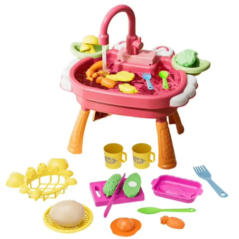 Play-Sink-With-Running-Water-Children-Role-Play-Electric-Dishwasher-Toy ...
