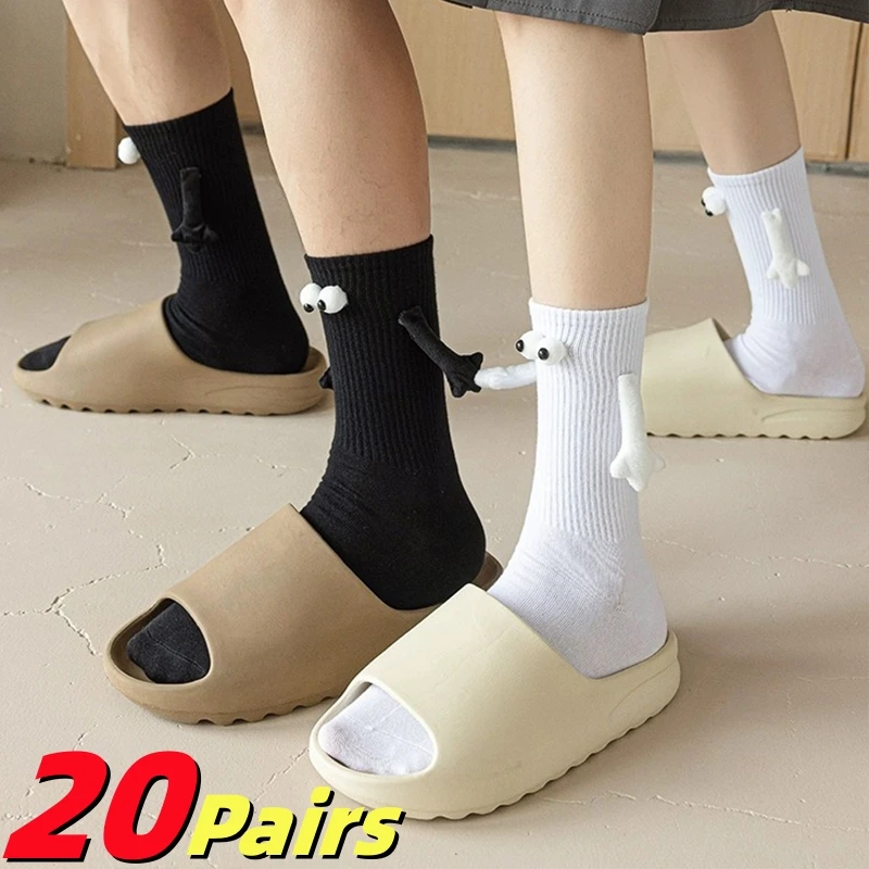 20-pares-de-calcetines-creativos-de-tubo-medio-con-im-n-mano-en-la-mano ...