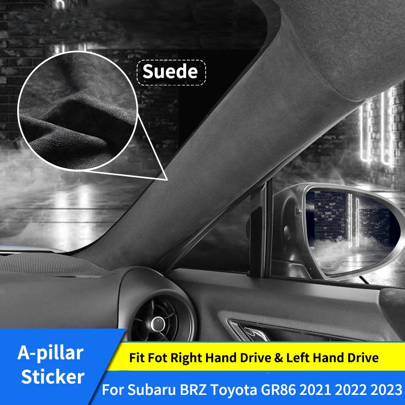 Suede A-pillar Protective Sticker For Subaru BRZ Toyota GR86 2021 2022 ...
