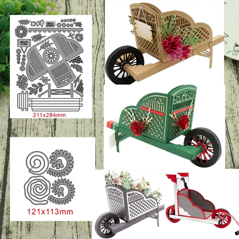 Addy-craft-metal-cutting-dies-cut-die-mold-wheelbarrow-and-flowers ...