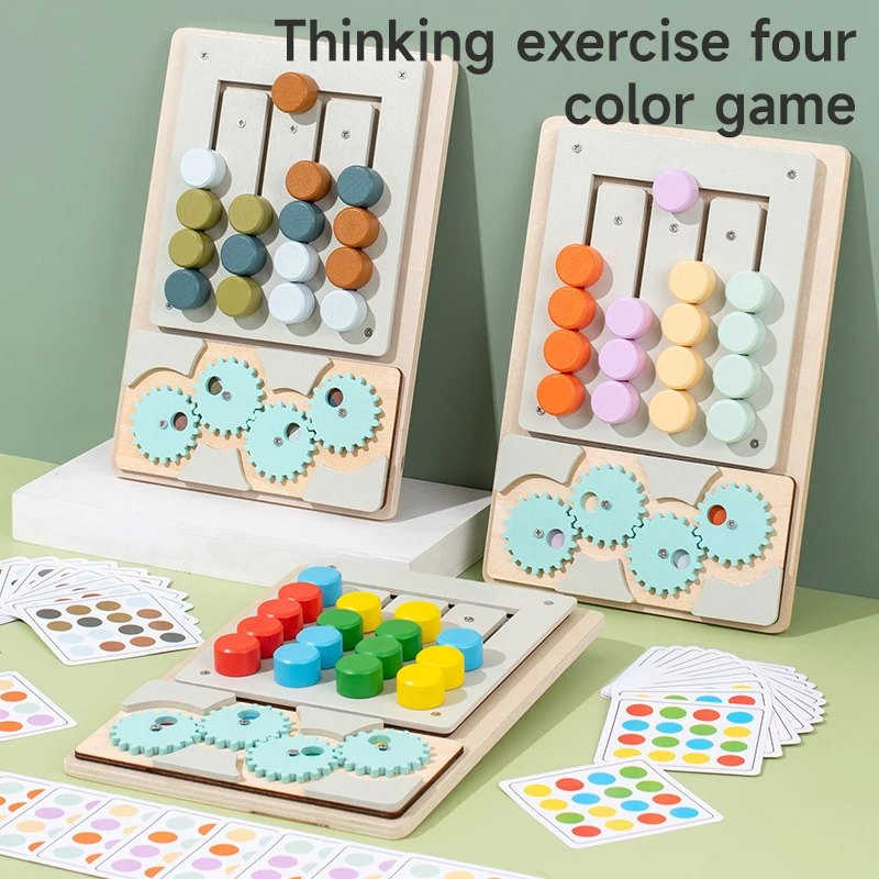 Montessori-Children-Wooden-Color-Matching-Puzzles-Game-Toys-Kids ...