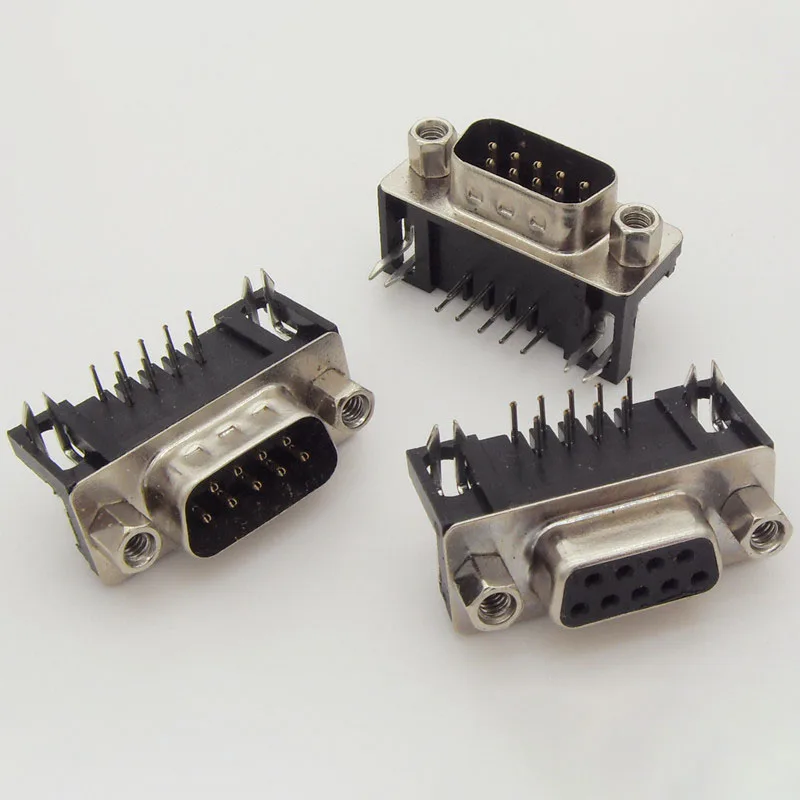 DR9-pin-male-female-socket-bend-pin-female-DB9-connector-plate-RS232 ...