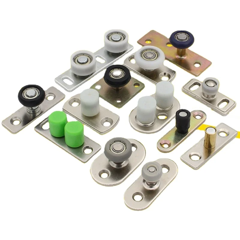 Sliding-Door-Wheels-Rollers-Positioner-Push-Pull-Hang-Pulley-Guide ...