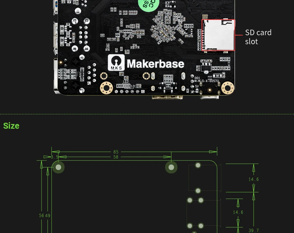 PI Board with Quad-core 64bits SOC onboard runs Klipper & KlipperScreen ...