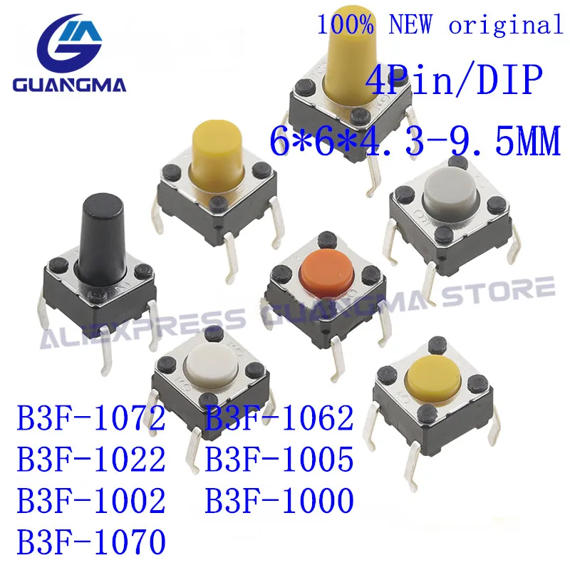 100PCS-light-touch-Tact-Switch-Button-B3F-1072-B3F-1062-B3F-1022-B3F ...