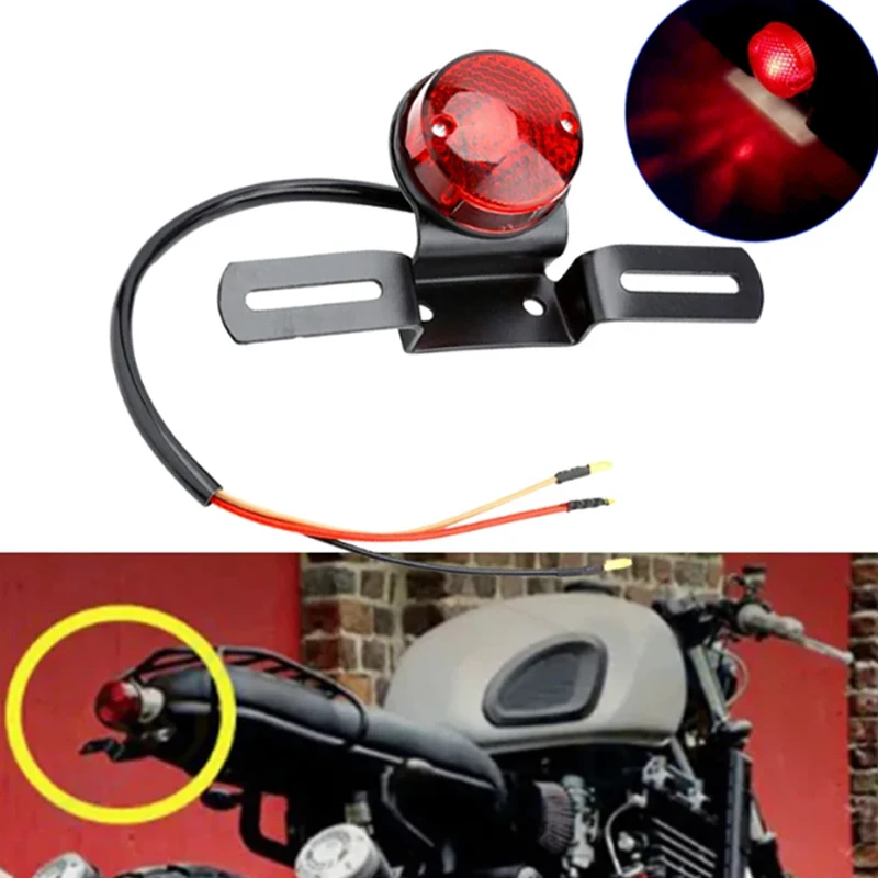 New-12V-Halogen-Moto-Rear-Lights-Motorcycle-Tail-Brake-Stop-Light-Cafe ...