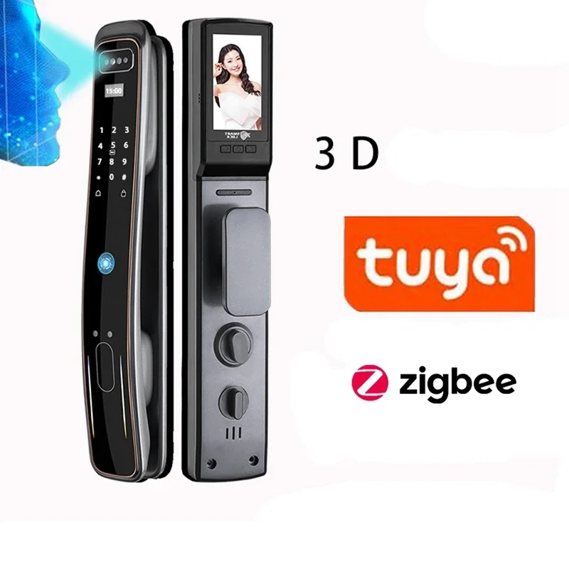 Tuya-Zigbee-Wifi-Smart-Lock-3D-Face-Recognition-Fingerprint-Password-APP-Remote-Control ...