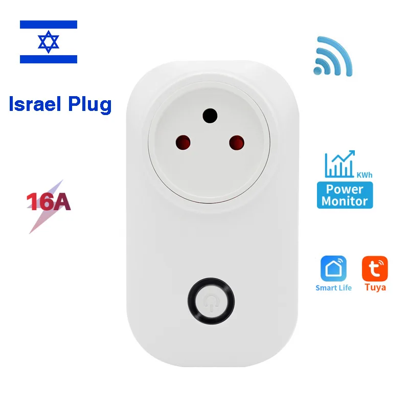 Israel-16A-Smart-Socket-WiFi-Wireless-Switch-Smart-Plug-220V-Power ...