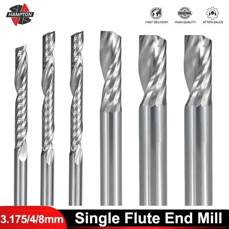 Single-Flute-Milling-Cutter-3-175-4-5-6-8mm-Shank-Spiral-CNC-Router ...