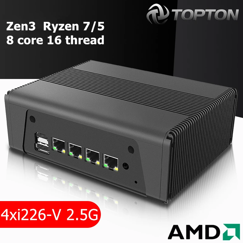 Topton New AMD Soft Router Ryzen 7 5825U 5800U 4x Intel i226 V 2.5G NAS ...