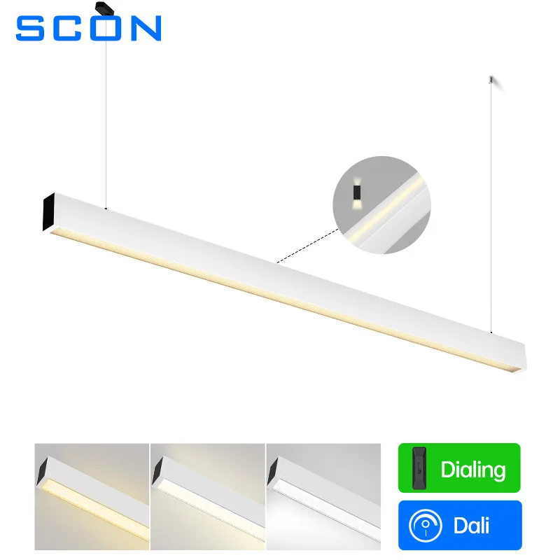 SCON-Minimalist-LED-Linear-Pendant-Lamp-Dali-Dialing-Dimmable-Office ...