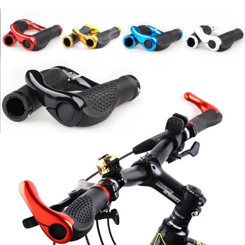 Anti-slip-Rubber-Bicycle-Handlebar-End-Cover-Aluminum-Alloy-Lock ...