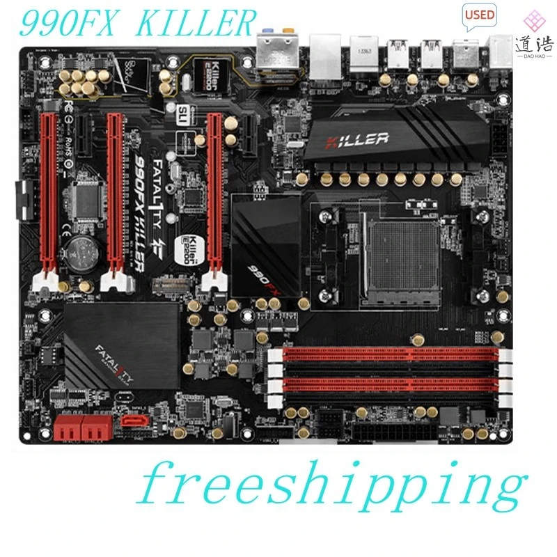 Asrock 소켓 AM3 +/AM3, 990FX 킬러 마더보드, 64GB, DDR3, ATX 사용, 메인 보드, 100% 테스트 ...