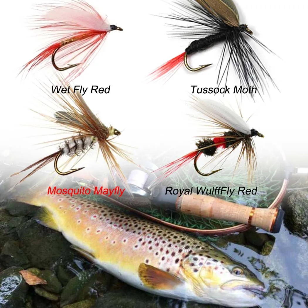 12Pcs-Box-Fly-Fishing-Bait-Nymph-Dry-Wet-Flies-Bionic-Bait-Fly-Trout ...