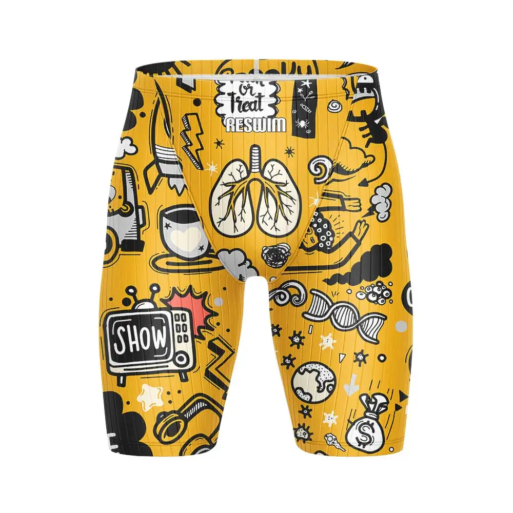 Summer Men's Swim Jammer Endurance Athletic Training Swimsuit Funny ...