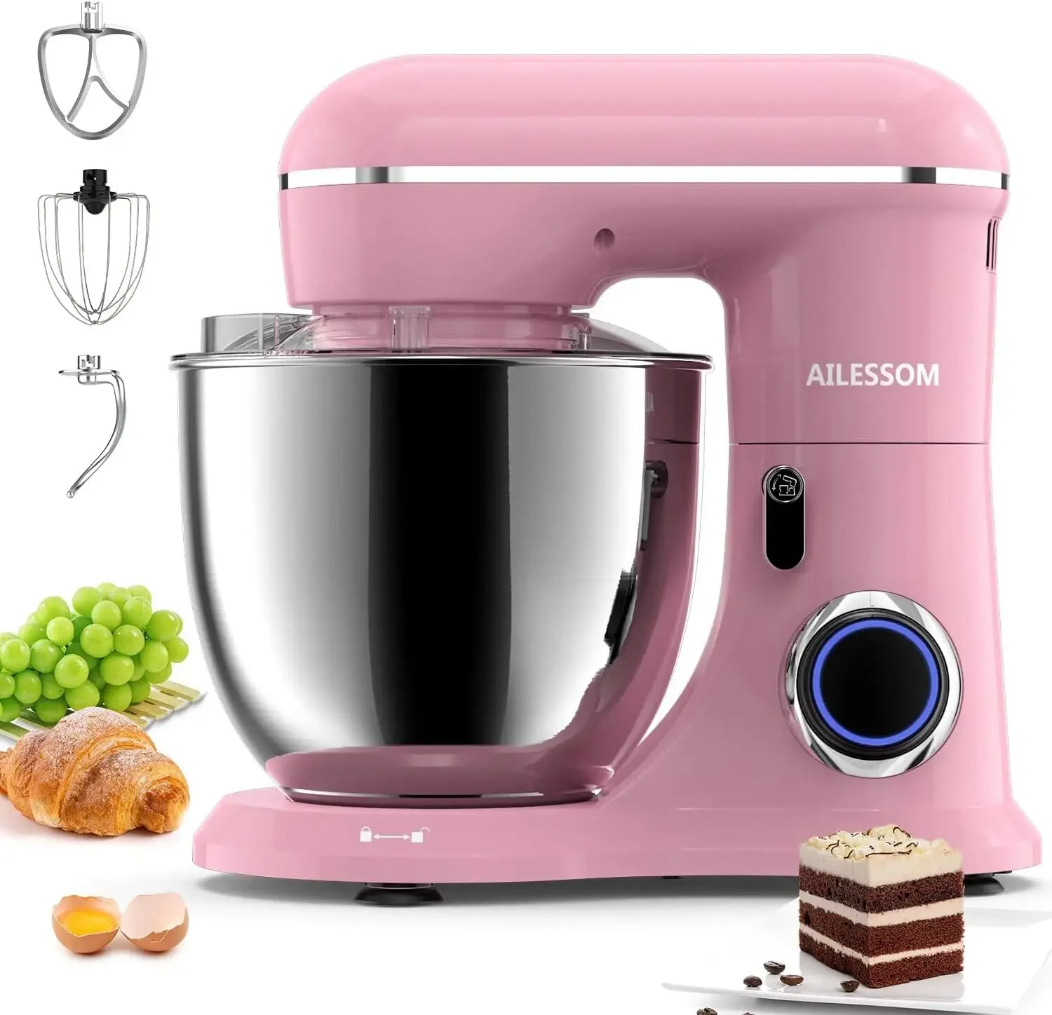 AILESSOM-NEW-3-IN-1-Electric-Stand-Mixer-660W-10-Speed-With-Pulse ...