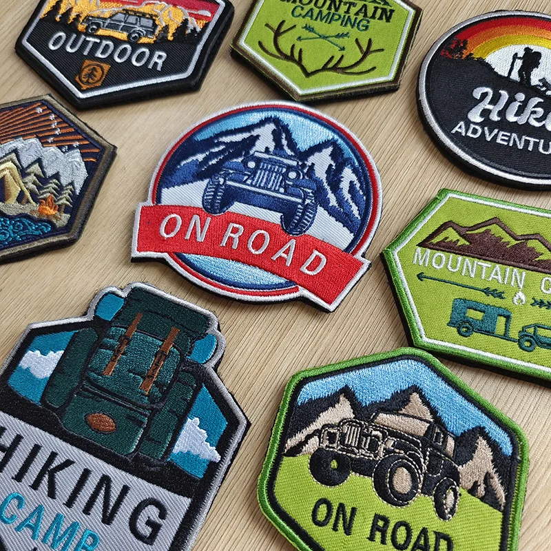 Outdoor-travel-Hiking-through-Embroidery-patches-armband-cloth-patch ...