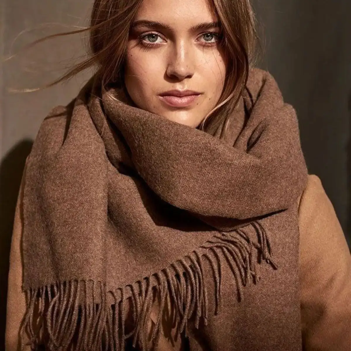 Luxus Solide Kaschmir Schal Schal Womna Winter Warme Schals Mode Lange ...