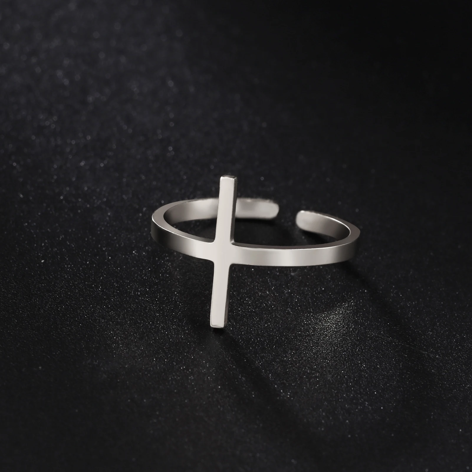 Skyrim-Fashion-Minimalist-Cross-Open-Rings-for-Women-Men-Stainless-Steel-Simple-Trendy ...