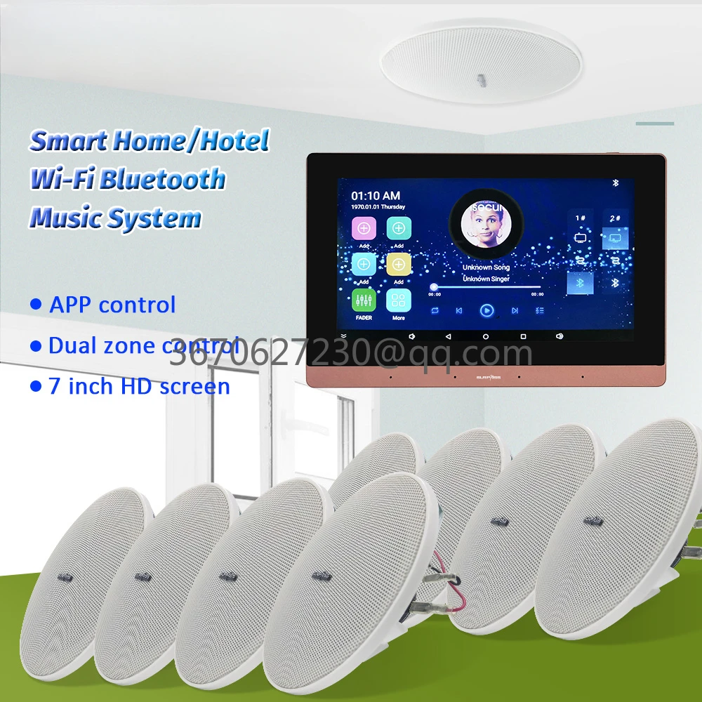 Android-Blue-Tooth-WiFi-Wall-Amplifier-Kit-Audio-PA-System-Coaxial-in ...