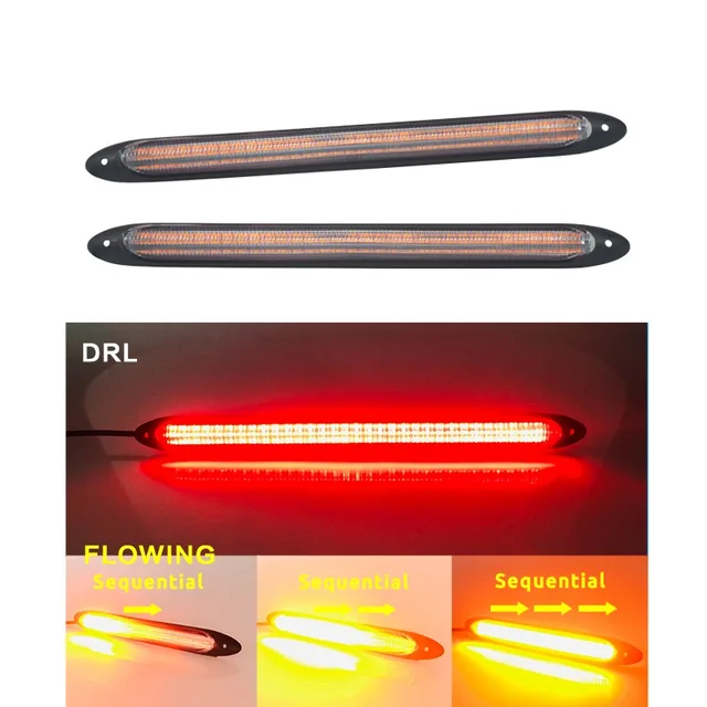 2Pcs Car LED DRL Daytime Running Lights Waterproof Led Auto Headlight ...
