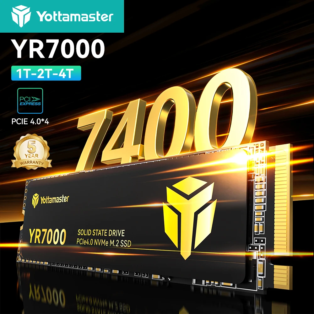 Yottamaster 7450MB/S M.2 NVME SSD PCIe 4.0 4TB 1TB 2TB 512GB M.2 2280 ...