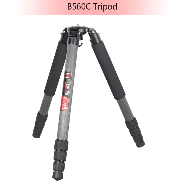 B560C Carbon Fiber Tripod 40mm Tube Professional Heavy Duty Tripod 30kg Load Bowl Tripod for ...
